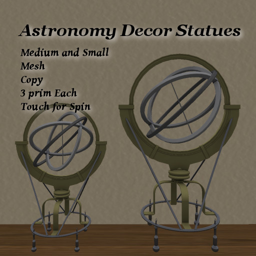 Second Life Marketplace - Astronomy Decor Statue Med & Sm