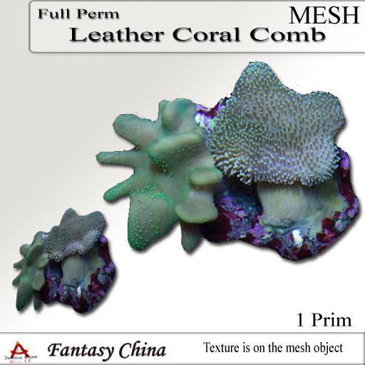 Second Life Marketplace - Fantasy China Mesh Leather Coral Comb full ...
