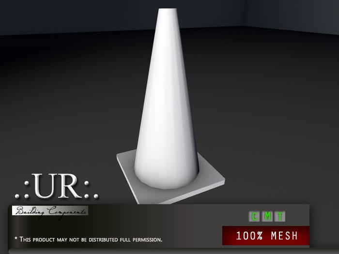 Second Life Marketplace - .:UR:. Public Safety - Traffic Cone (full ...
