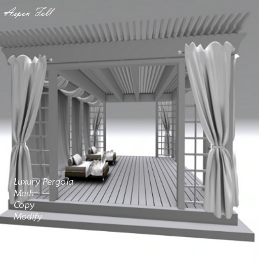 Second Life Marketplace Whisper White Luxury Pergola