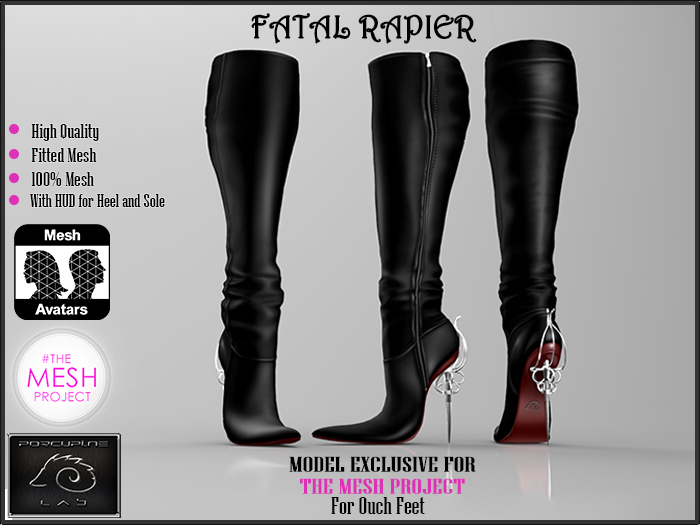 Second Life Marketplace - [PL] - Fatal Rapier Black - for TheMeshProject