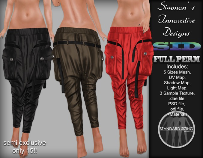 Second Life Marketplace - Demo Semi-Exclusive Female Baggy Pants ONLY ...
