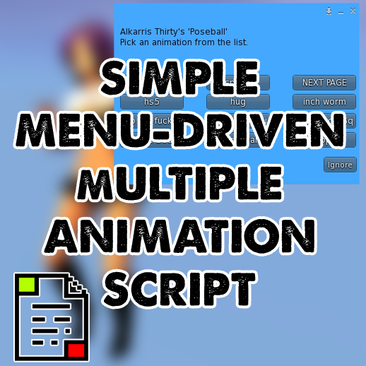 Second Life Marketplace - Alk's Multiple Animation Poseball Script ...