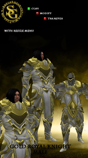 Second Life Marketplace - Gold Royal Knight male demo