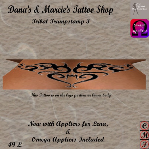 Second Life Marketplace - 0057-1 - Paradise Beach - Tribal Trampstamp ...
