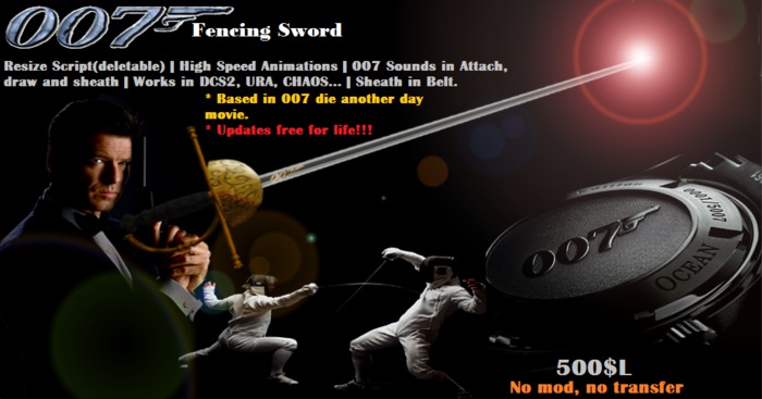Second Life Marketplace - [MODE WEAPONS]007: James Bond Fencing Sword ...