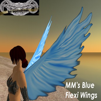 Second Life Marketplace - MM's Blue Flexi Wings