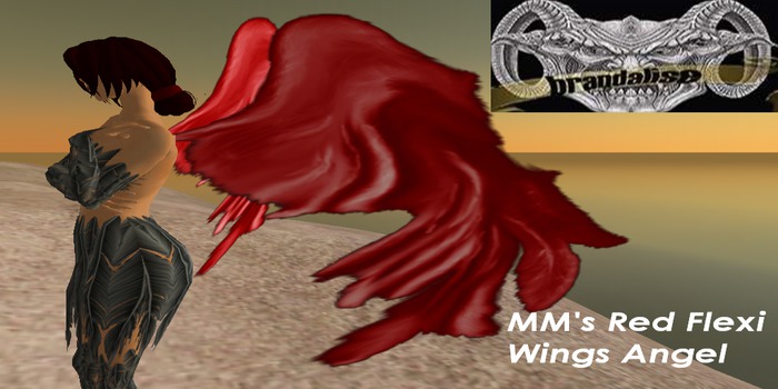 Second Life Marketplace - MM's Red Flexi Wings Angel
