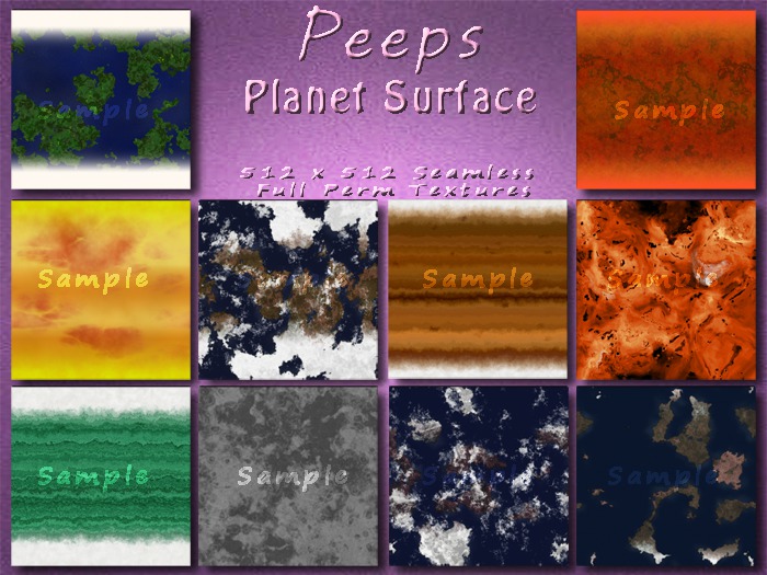 Second Life Marketplace - Peeps Textures Planet Surface