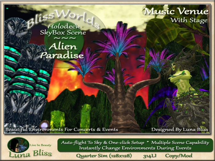 Second Life Marketplace - BlissWorlds Music Venue Alien Paradise ...