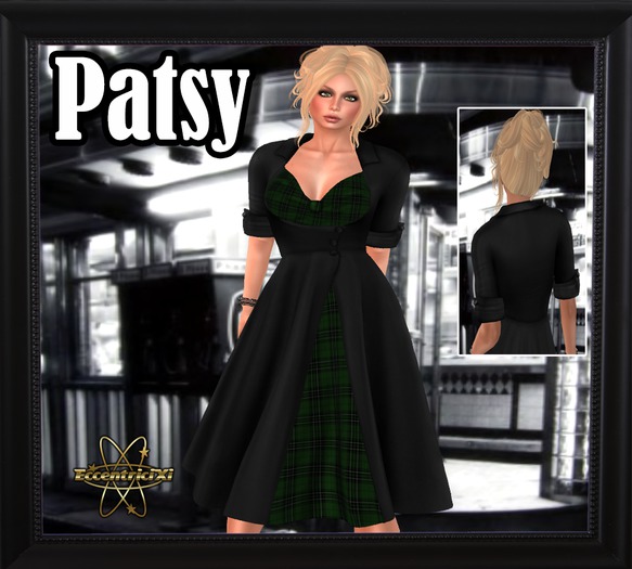 Second Life Marketplace - ~Eccentricixi~ Dress Vintage Patsy Green Plaid
