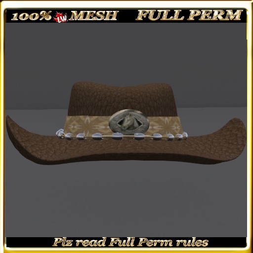 Second Life Marketplace - LW_ Cow Girl Hat - Full Perm 1