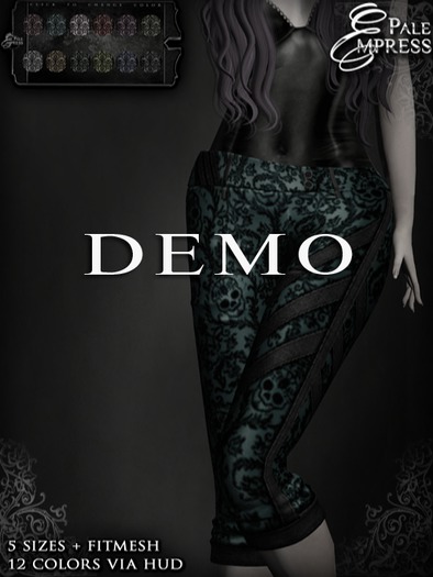 Second Life Marketplace - Pale Empress ~ Diesel Capri Pants ~ Muerte ~ DEMO