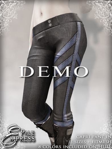 Second Life Marketplace - Pale Empress ~ Diesel Capri Pants ~ Aviator ...