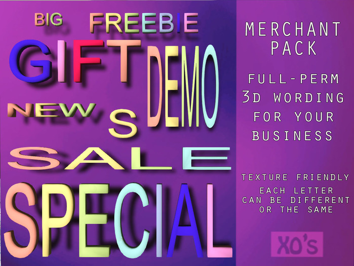 Second Life Marketplace - 3D MERCHANT WORD PACK