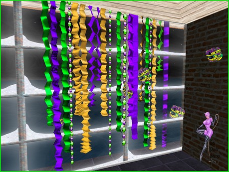 Second Life Marketplace - Mardi Gras -Metallic Paper Streamers & Beads