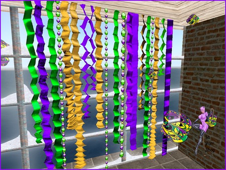 Second Life Marketplace - Mardi Gras -Metallic Paper Streamers & Beads