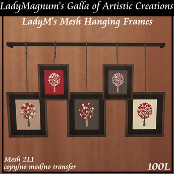 Second Life Marketplace - LadyM's Mesh Hanging Frames - Valentines Trees