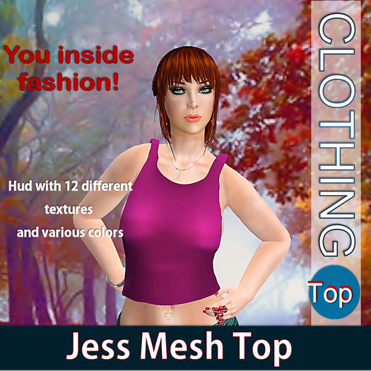 Second Life Marketplace - *ZStore* Jess Mesh Top + Hud with texture and ...