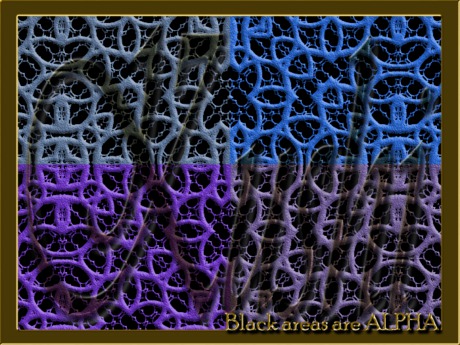 Second Life Marketplace - *Kushi* Baroque Lace Alpha Seamless Textures ...