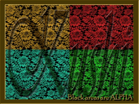 Second Life Marketplace - *Kushi* Classic Lace ALPHA Seamless Textures ...