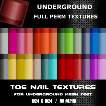 Second Life Marketplace - [UG] TEXTURES - TOE NAIL TEXTURES