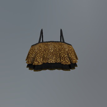 Second Life Marketplace - Leopard Ruffles Mesh Top