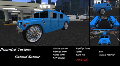 Second Life Marketplace - ~ Demented Customs Pimped Hummer
