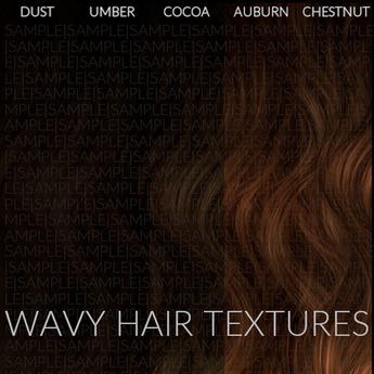 Second Life Marketplace - Wavy Hair Textures - Browns - 5 colors