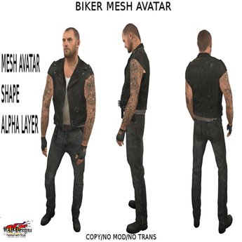 Second Life Marketplace - BIKER MESH AVATAR