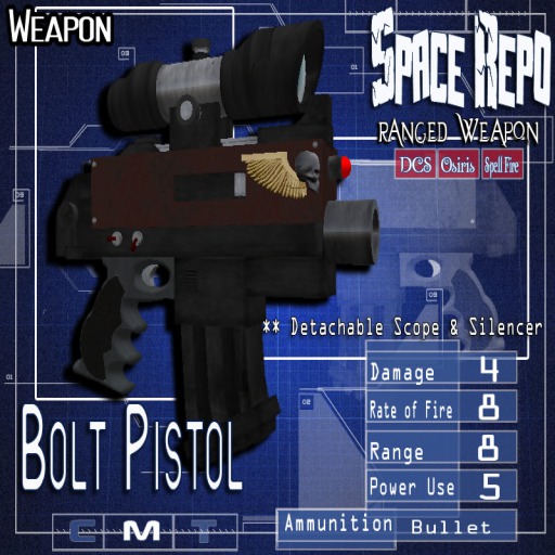Second Life Marketplace - Space Repo - Bolt Pistol v2.0