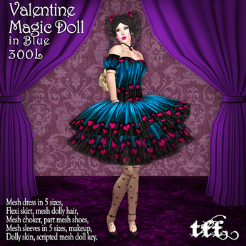 Second Life Marketplace - Valentine Magic Gothic Doll in Blue - TFF
