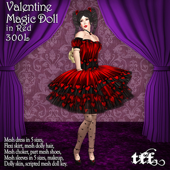 Second Life Marketplace - Valentine Magic Gothic Doll in Red - TFF