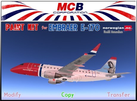Second Life Marketplace - ::MCB:: NORWEGIAN AIR SHUTTLE - Paint Kit for ...