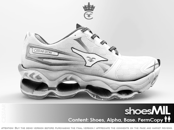 Second Life Marketplace - " Mil Shoes " White 70%OFF