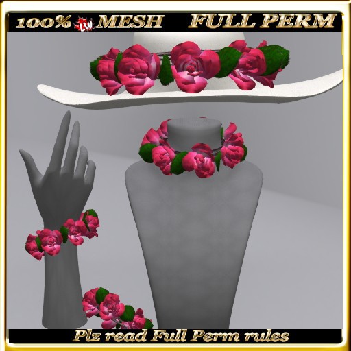 Second Life Marketplace - LW_ Mesh Accessory Set Full Perm 2 (hat ...