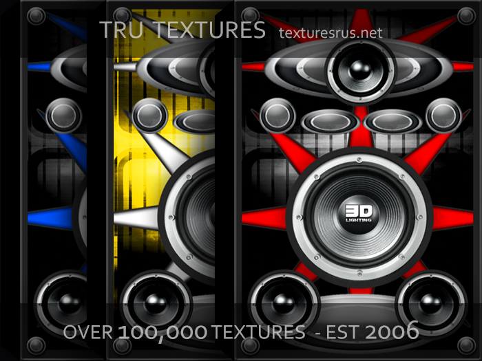 Second Life Marketplace - 26164: 16 x Designer Speaker Front Textures ...