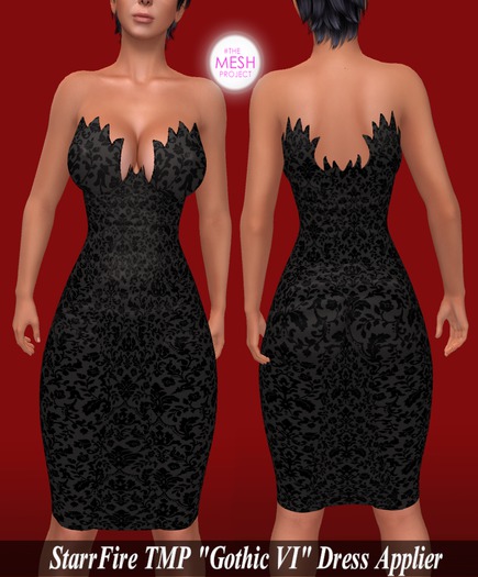 Second Life Marketplace - StarrFire TMP "Gothic VI" Dress Applier
