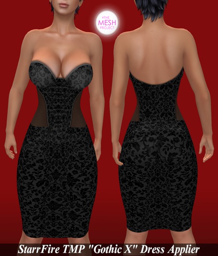 Second Life Marketplace - StarrFire TMP "Gothic X" Dress Applier