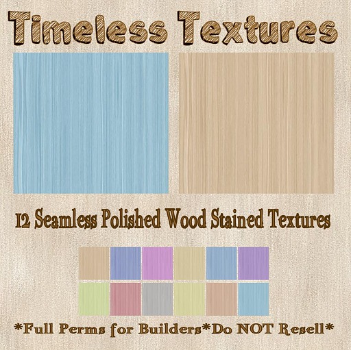 Second Life Marketplace - 12 Seamless Polished Wood Stained Timeless ...