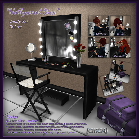 Second Life Marketplace - [CIRCA] - "Hollywood Diva" - Vanity Set Deluxe