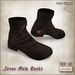 Second Life Marketplace - [V/W] Jonas Male Boots Coal - Fantasy suede ...