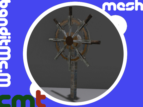 Second Life Marketplace - Steampunk airship steering wheel - Mesh