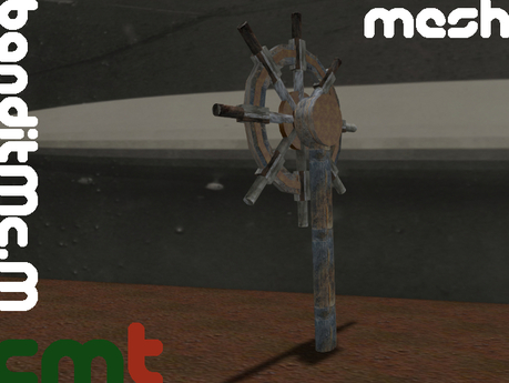Second Life Marketplace - Steampunk airship steering wheel - Mesh