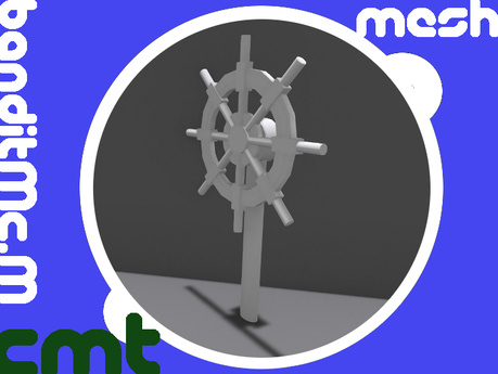 Second Life Marketplace - Steampunk airship steering wheel - Mesh ...
