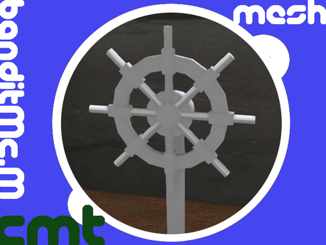 Second Life Marketplace - Steampunk airship steering wheel - Mesh ...