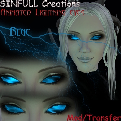 Second Life Marketplace - Sinfull Lightning eyes Blue