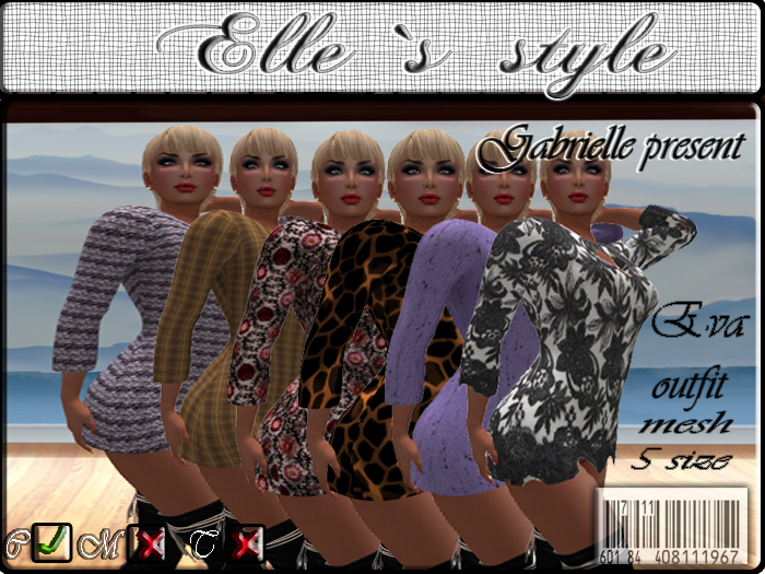 Second Life Marketplace - Elle`s style Eva outfit short skirt