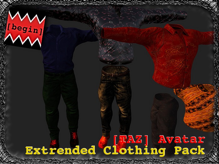 Second Life Marketplace - [TAZ] Extended Clothing Pack