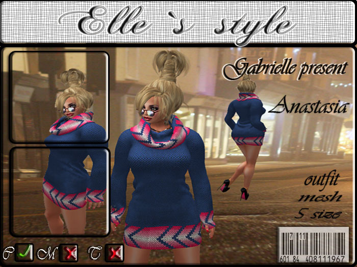 Second Life Marketplace - Elle`s style Anastasia outfit